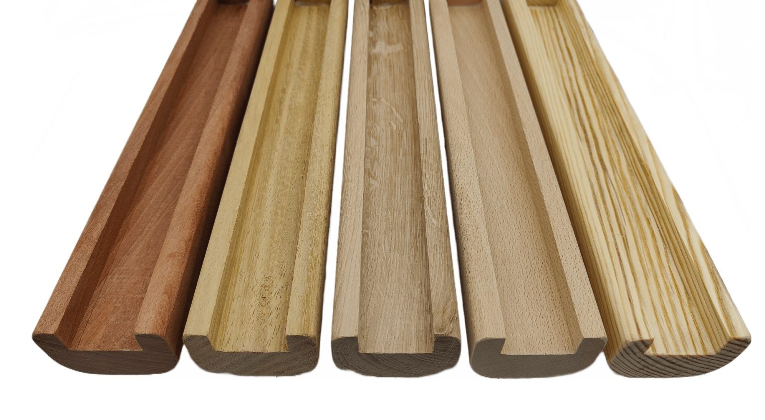 Pasamanos rectangulares con canal a medida | Tienda Madera